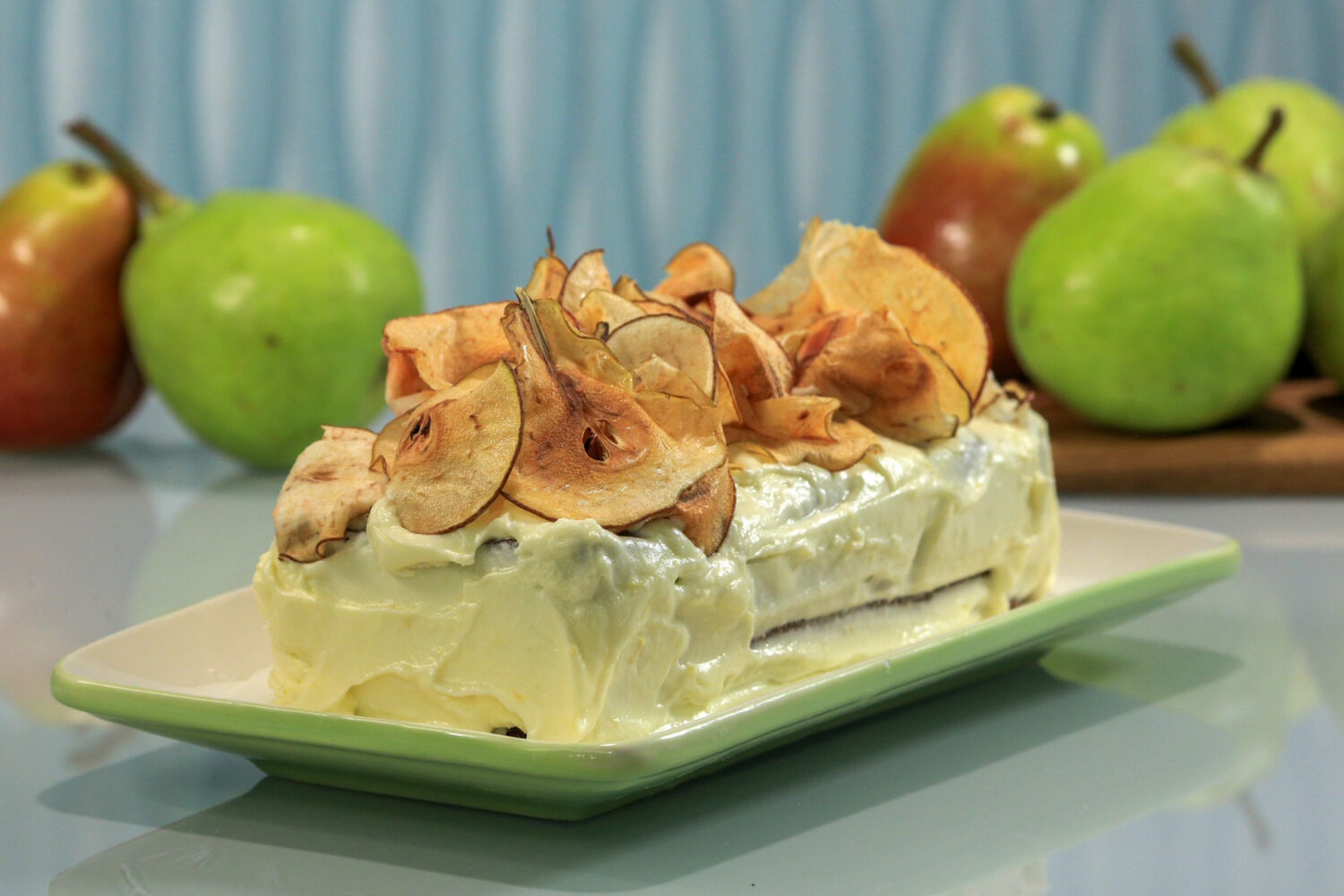 Pear & Gingerbread Loaf with Pear Crisps - Lyndey Milan