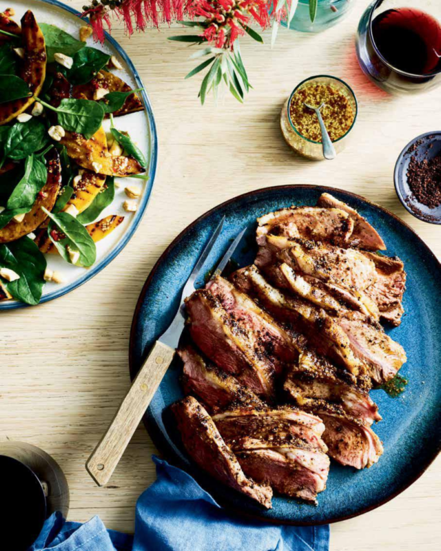 “Okkah” Crusted Butterflied Lamb - Lyndey Milan